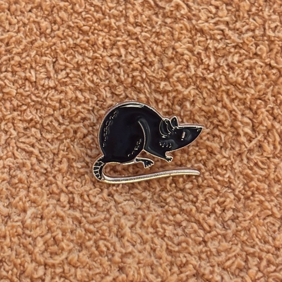 Jewelry | Black Rat Enamel Pin | Poshmark